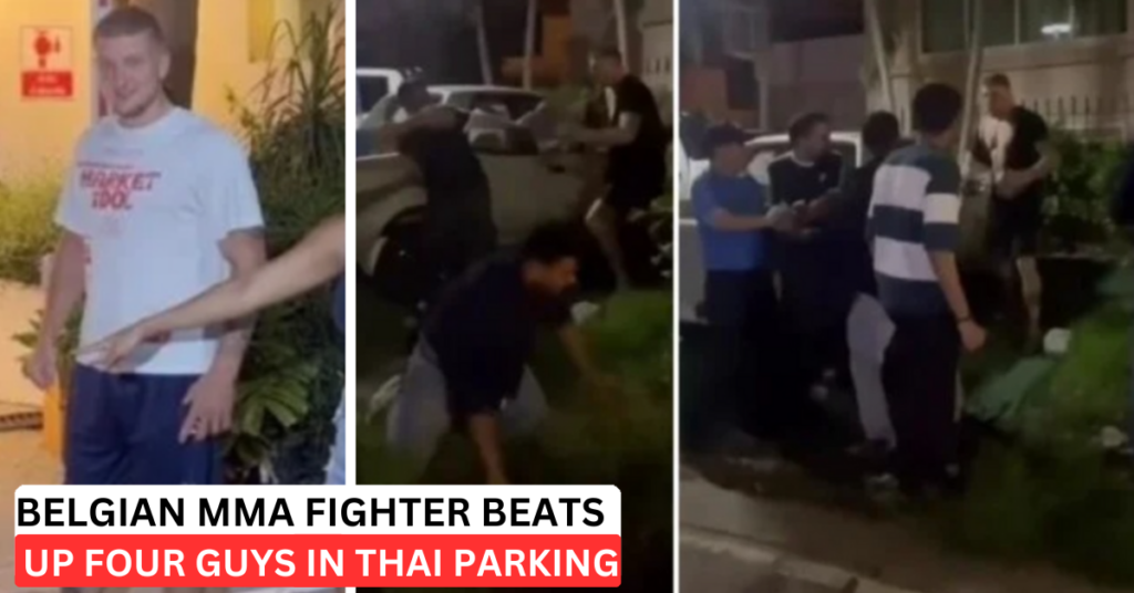 WATCH: Belgian MMA Fighter Maxim Arbille Handles Four Thai Parking Lot ...
