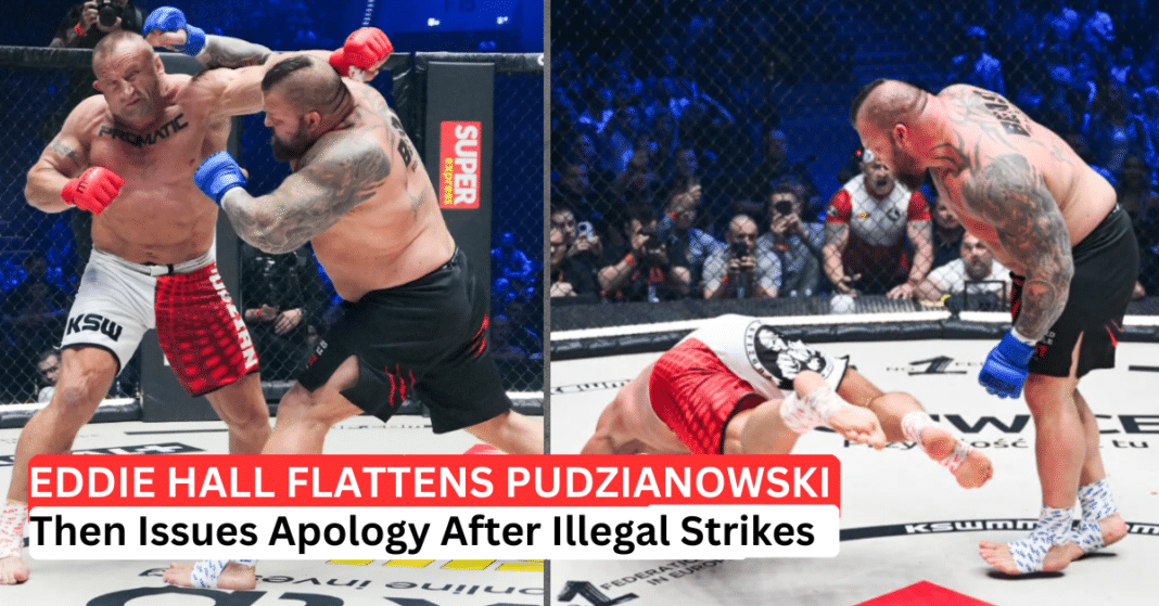[WATCH] Eddie Hall MMA Debut Ends In Wild KO Amid Illegal Strikes ...